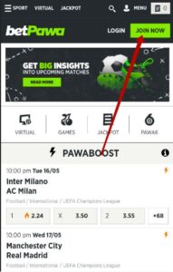 Betpawa UG online betting - site review | Login & Registration